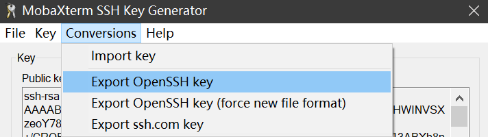 MobaXterm生成ssh_key并导出 | 哆啦 C 梦